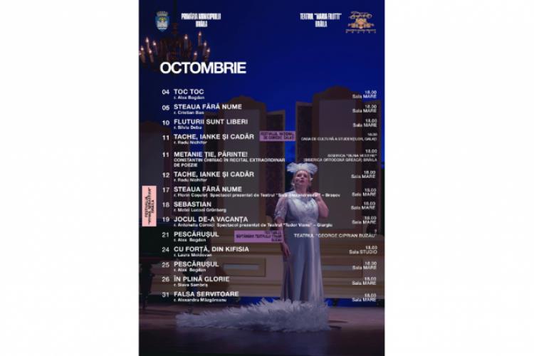 Teatrul ”Maria Filotti” - Programul spectacolelor din luna octombrie ...