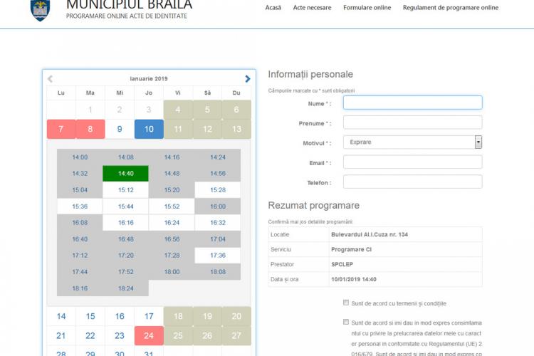 Brăilenii se pot programa online pentru buletine şi în 2019 | Obiectiv ...