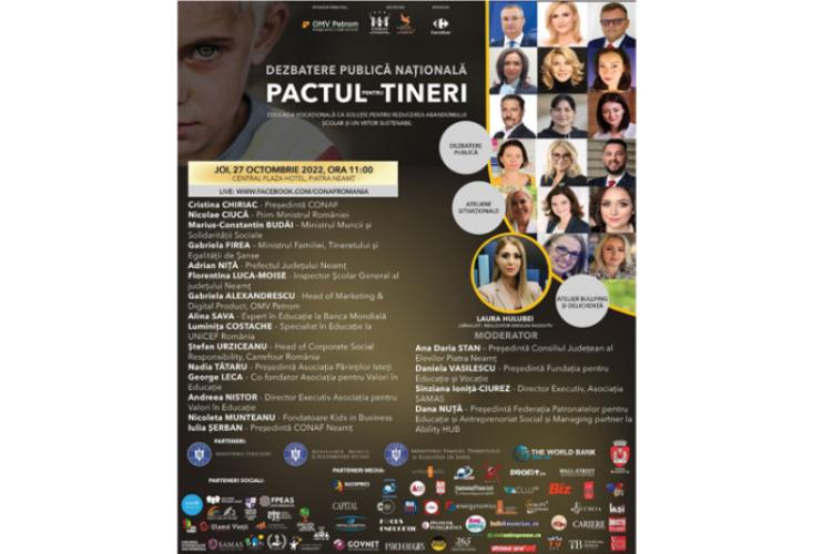 „Pactul pentru Tineri” - O coaliție de forțe reunite în direcția diminuării abandonului școlar ...